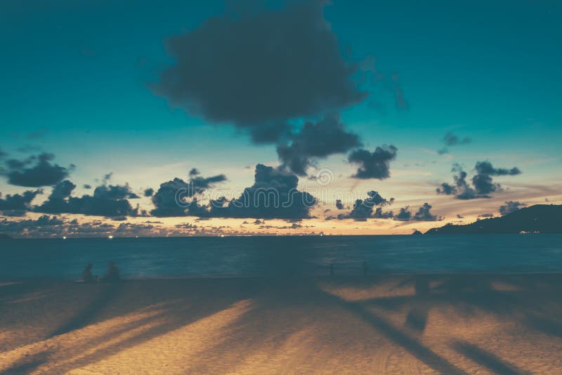 Beautiful Twilight Over the Sea Stock Photo - Image of california ...