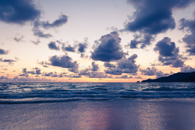 Beautiful Twilight Over the Sea Stock Photo - Image of california ...
