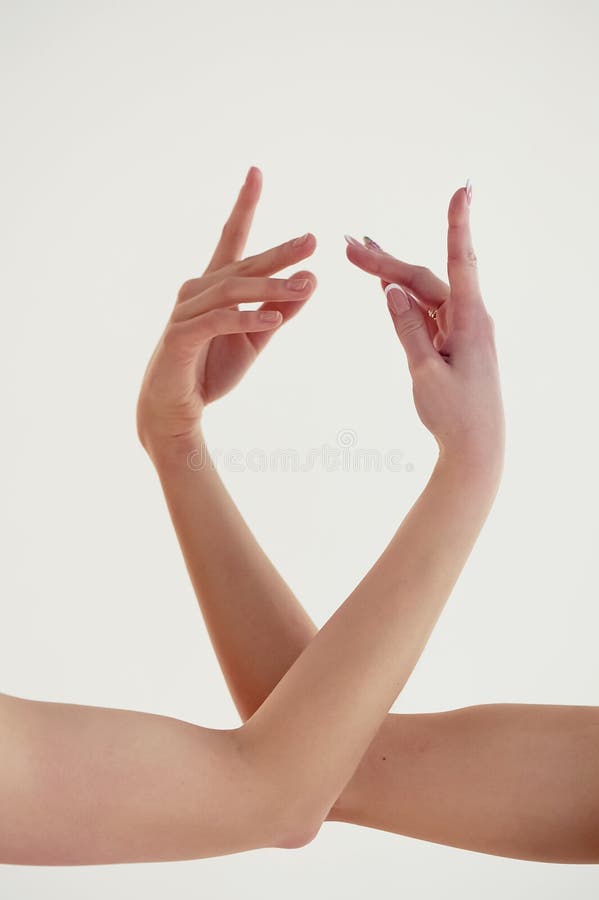 Beautiful Twisted the Hands of the Dancers .Closely Stock Photo - Image ...