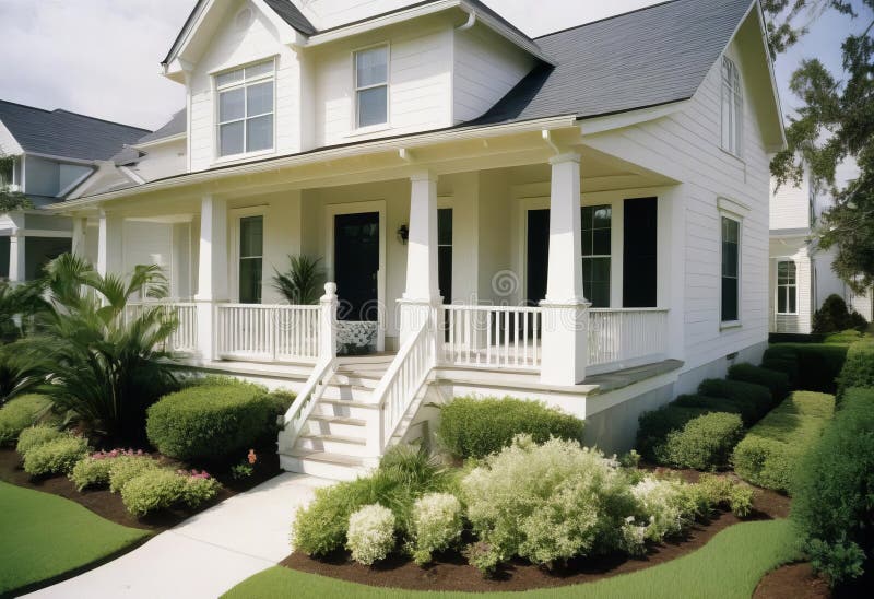 Beautiful Two Story House with Stunning Brick Driveway Sits Beneath a ...