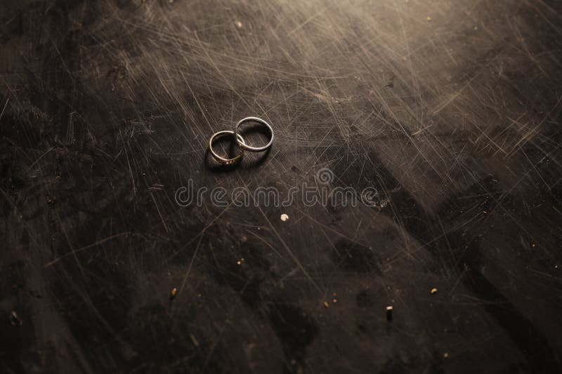 Beautiful Two Wedding Rings Stock Image - Image of aesthetic, brown ...