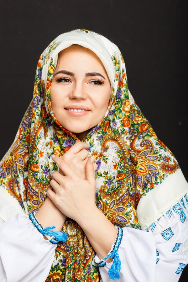 Beautiful Adult Ukrainian Woman In National Costume Attractive