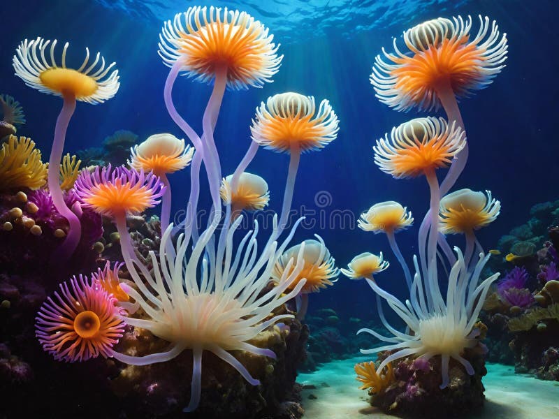 A Beautiful Underwater Pictures of the Coral Reef Stock Illustration ...