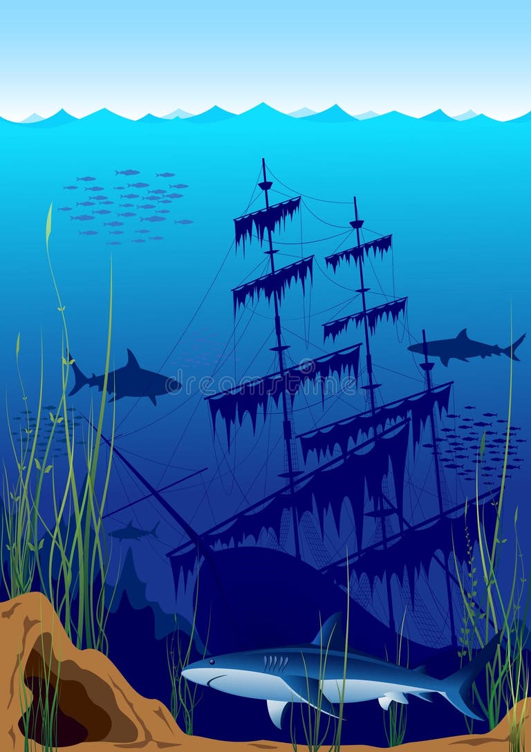 Cave Underwater Outline Stock Illustrations – 20 Cave Underwater ...