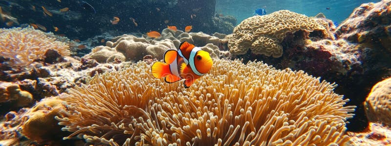 Beautiful Underwater World with Fish. Selective Focus Stock Image ...