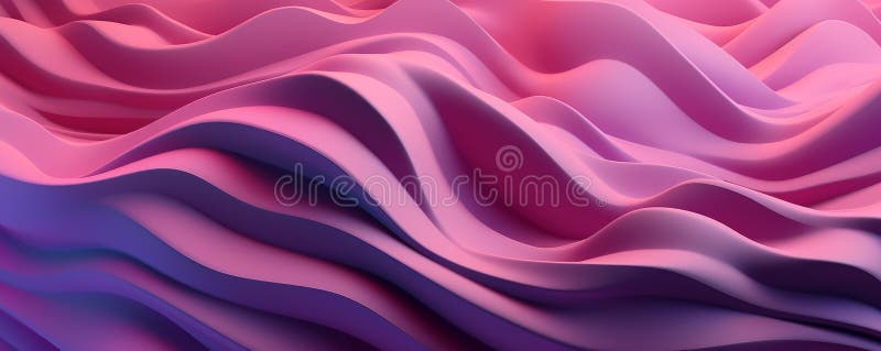 Beautiful Undulating Pink and Purple Layers Generative AI Stock ...