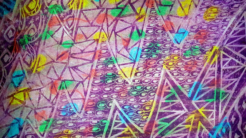 Beautiful and Unique Abstract Background. Drawn Using Oil Pastel with a ...