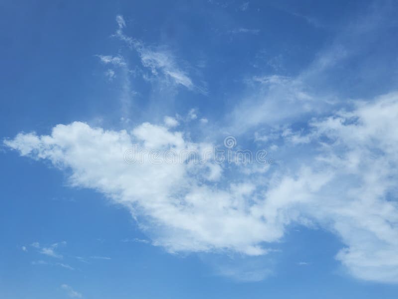 Beautiful and Unique Cloud in the Blue Sky Stock Photo - Image of ...