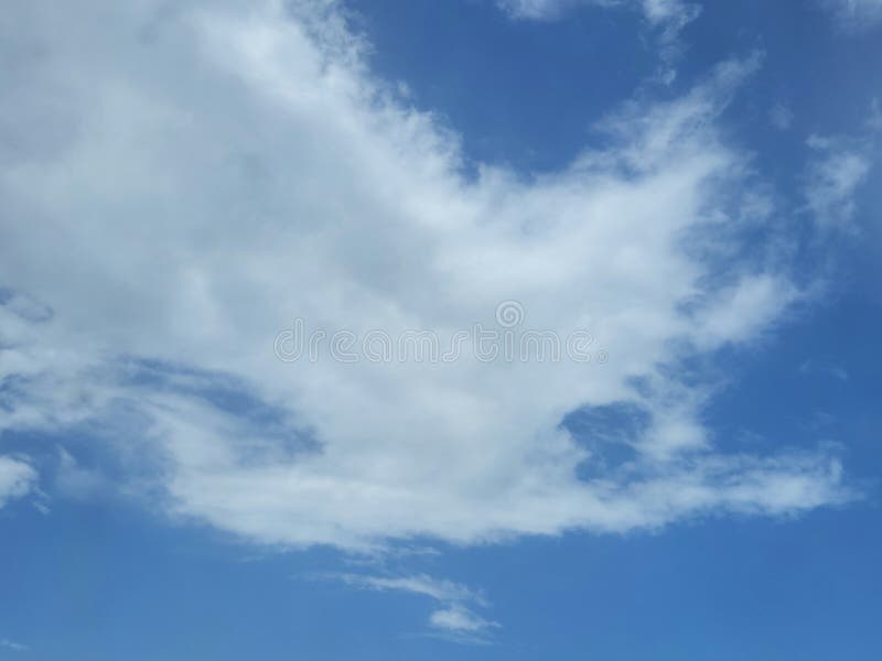 Beautiful and Unique Cloud in the Blue Sky Stock Photo - Image of shore ...
