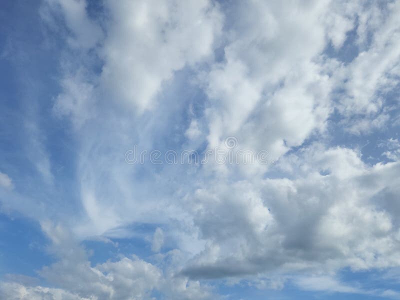 Beautiful and Unique Cloud in the Blue Sky Stock Image - Image of white ...