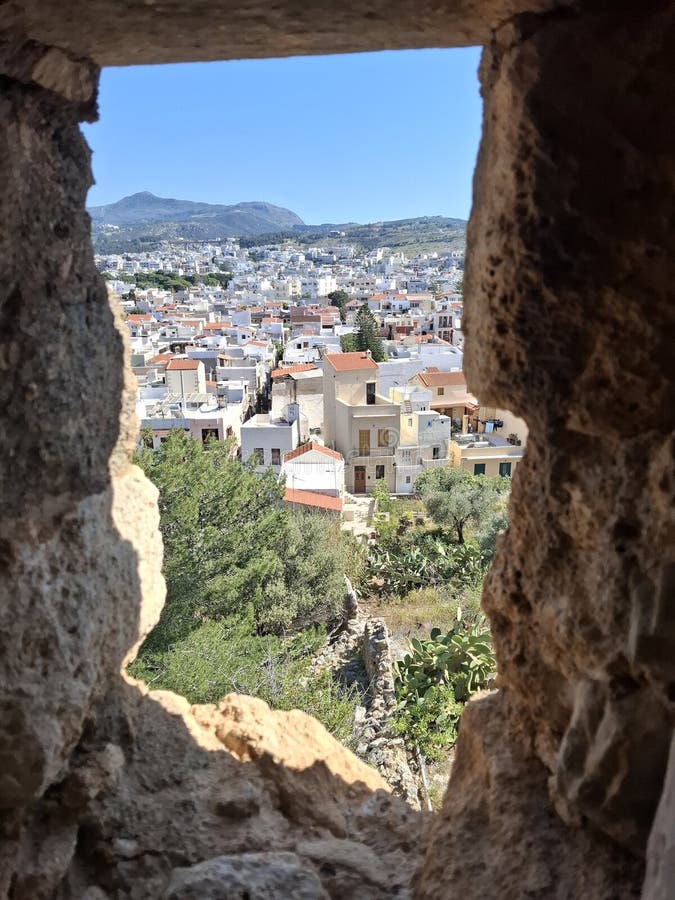 Beautiful and Unique View of the Streets of Rethymnon, Crete Stock ...