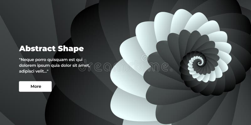 Beautiful Unusual Abstract Background or Web Banner with a Shell Spiral ...