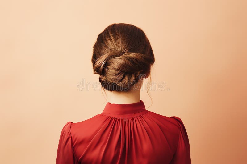 Beautiful Updo hair style stock illustration. Illustration of elegance ...