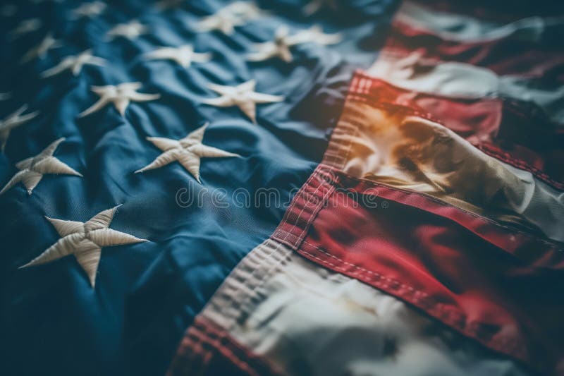 Beautiful USA Flag Happy Independence Day Fabric Texture Stock ...