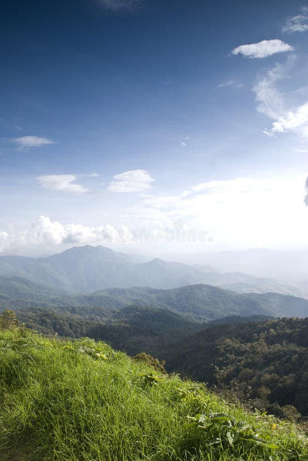 Beautiful Valley a View of Chiang Dao Mountain, Thailand Stock Image ...