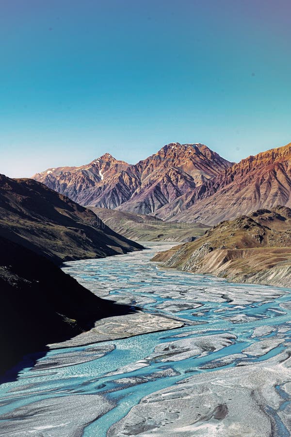 Beautiful Valley View with Complex River Networks in the Mountains ...