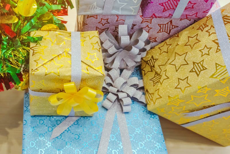 Beautiful Various Gifts Boxes or Presents in Different Size and Shape ...