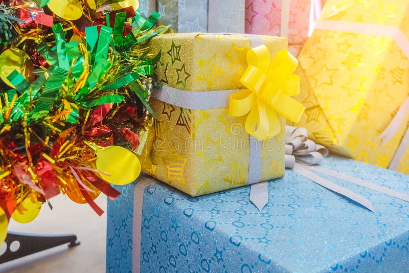 Beautiful Various Gifts Boxes or Presents in Different Size and Shape ...