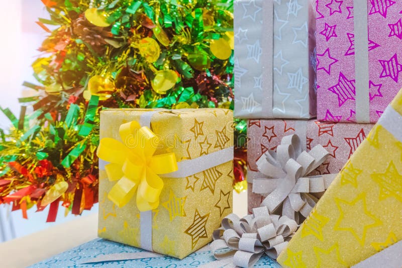 Beautiful Various Gifts Boxes or Presents in Different Size and Shape ...