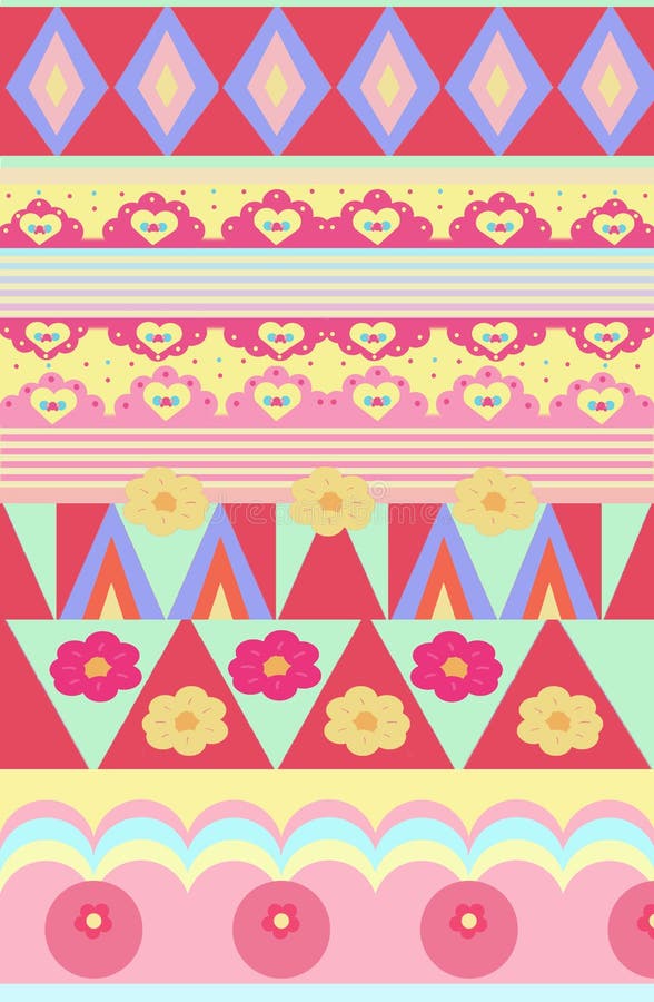 Beautiful Various Random Design Repeating Pattern Art Stock ...