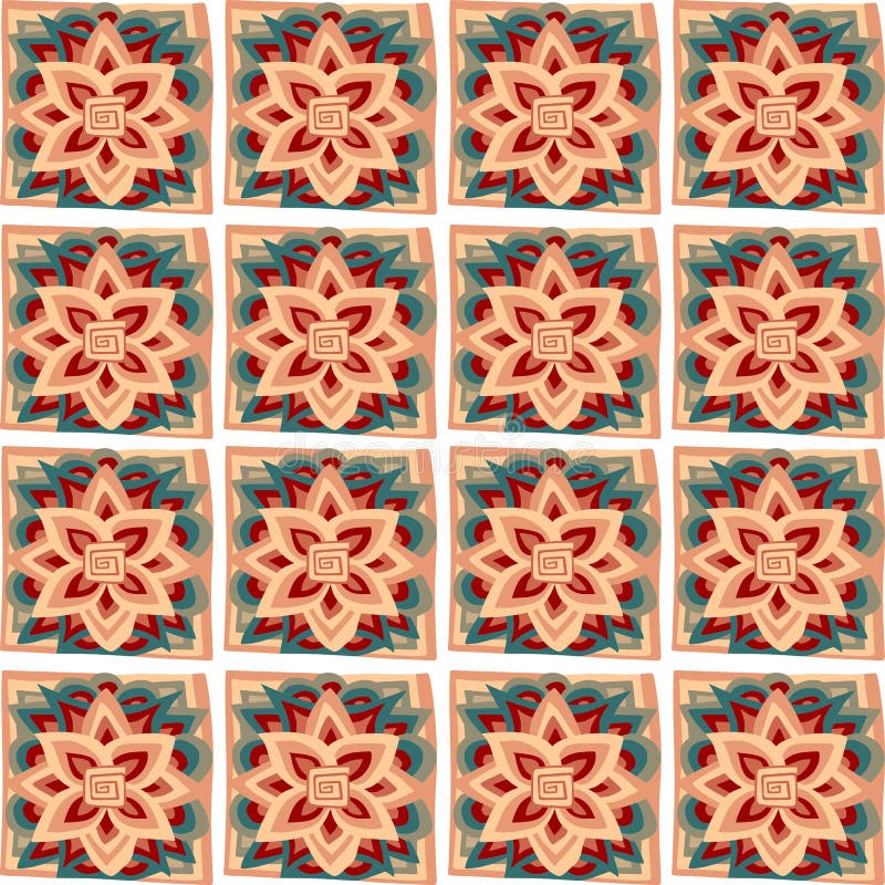 Beautiful Vector Abstract Pattern. Ceramic Tile Stock Vector ...