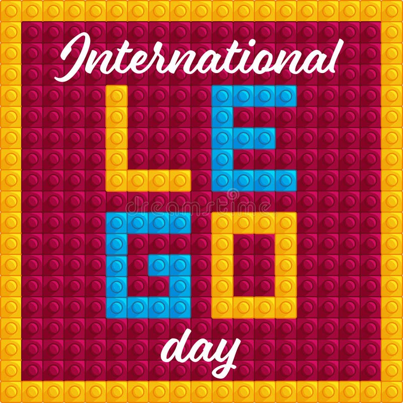 Beautiful Vector Design for Lego Day Made with Blocks Stock Vector ...