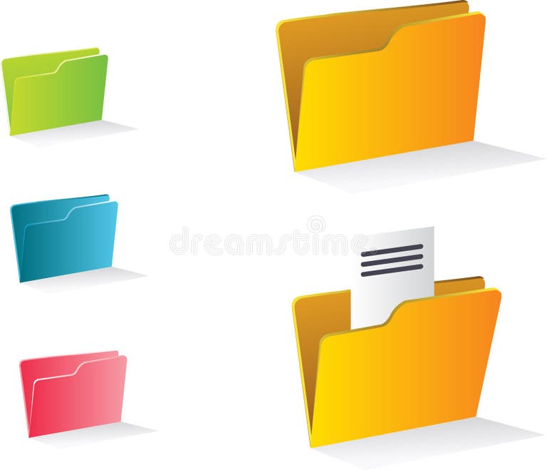 Beautiful vector folders stock vector. Illustration of isolated - 9844456