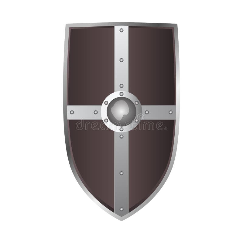 Steel Shield Vector Design Illustration Stock Vector - Illustration of ...