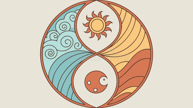 Yin Yang Sun Moon Balance Harmony Vector, Vector Design Generative AI ...