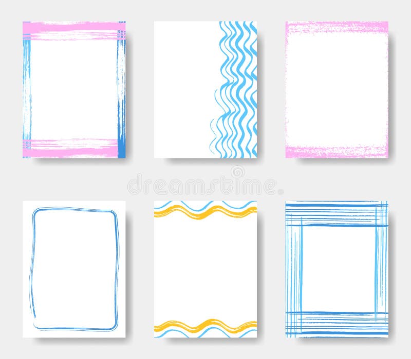 Beautiful Vector Journal Card Frames Stock Vector - Illustration of ...