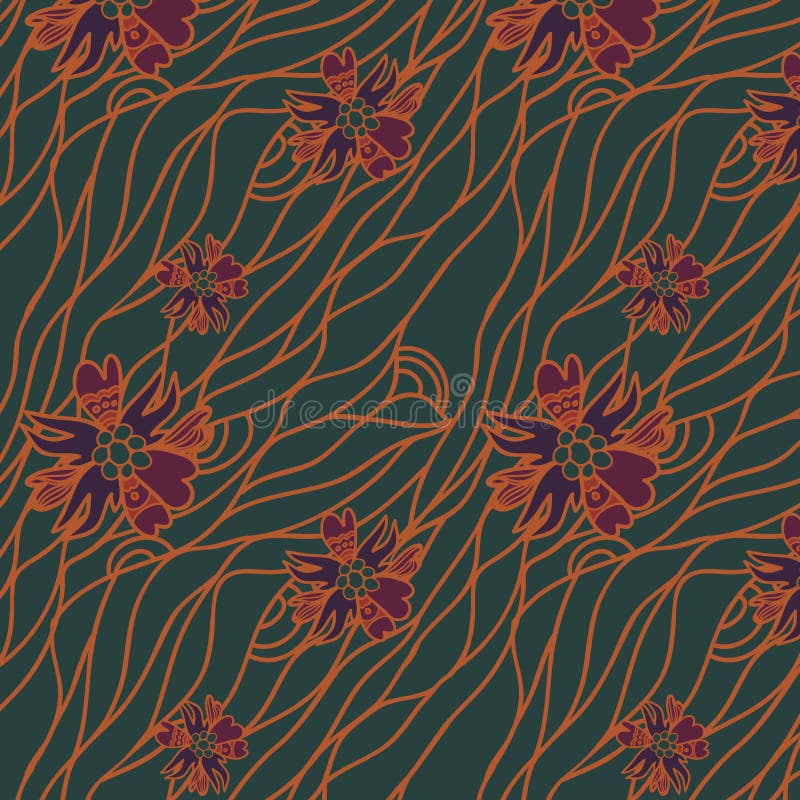 Beautiful Vector Seamless Pattern Stock Vector - Illustration of swirl ...