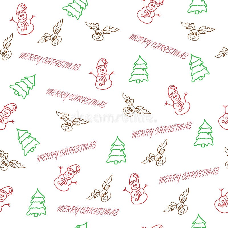 Beautiful Vector Seamless Pattern with Tree Stock Vector - Illustration ...