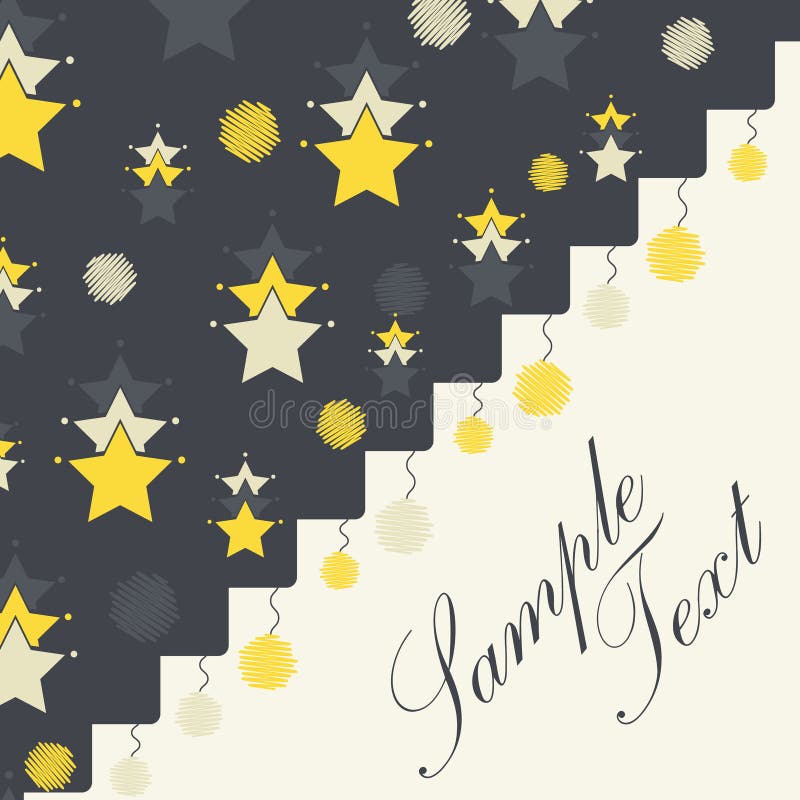 Beautiful Vector Starry Night Corner Border Frame Pattern Background ...