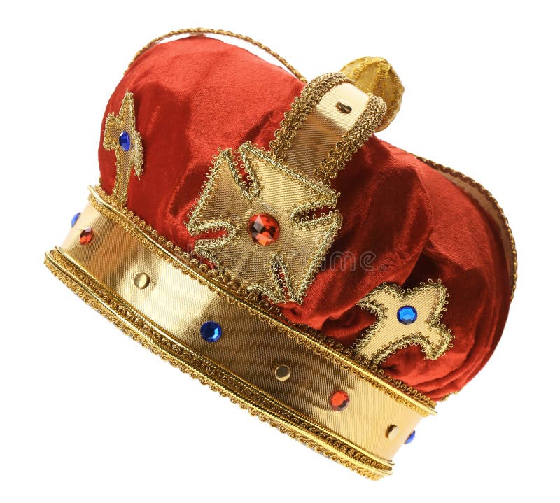Beautiful Velvet Crown on White Background. Fantasy Item Stock Image ...
