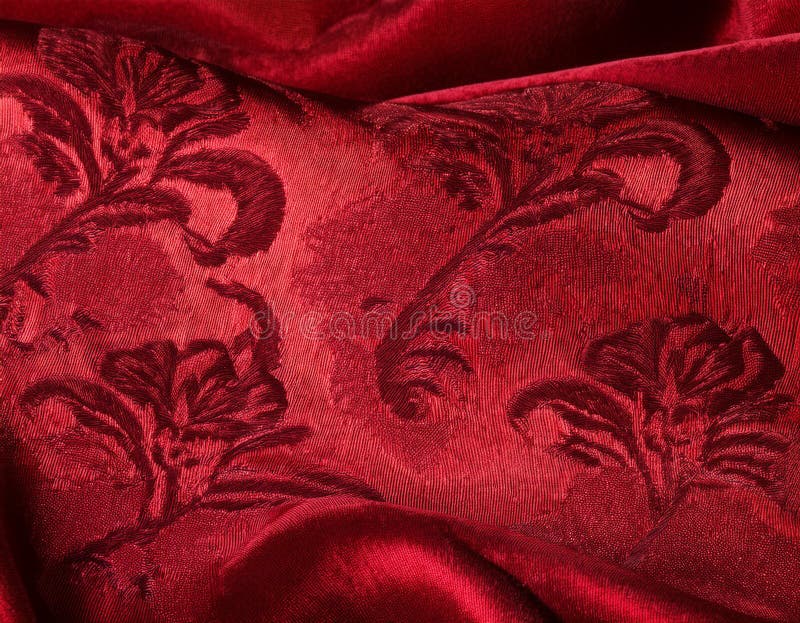 Beautiful Velvet Damask Pattern Closeup Image Stock Image - Image of ...
