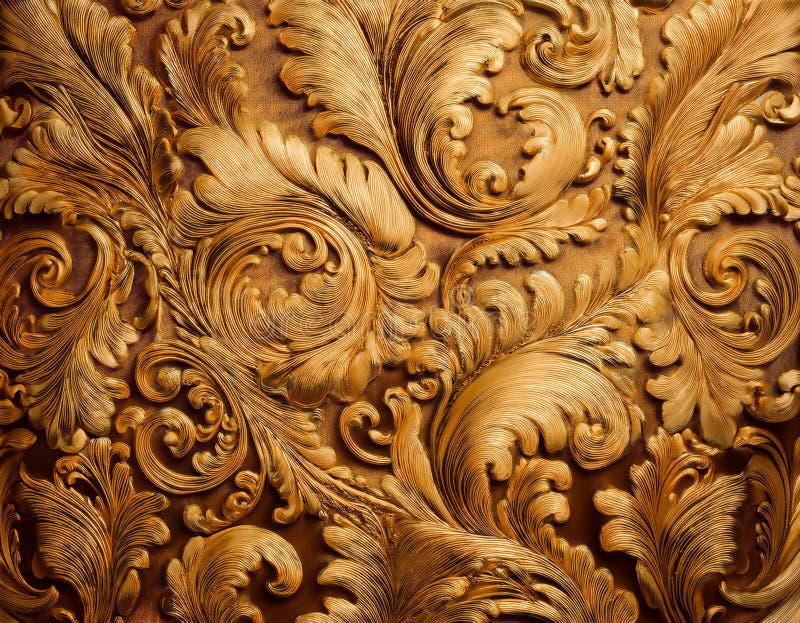 Beautiful Velvet Damask Pattern Closeup Image Stock Photo - Image of ...