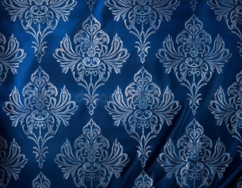 Beautiful Velvet Damask Pattern Closeup Image Stock Photo - Image of ...