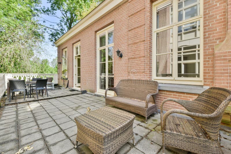 Beautiful veranda design stock photo. Image of comfortable - 232994914