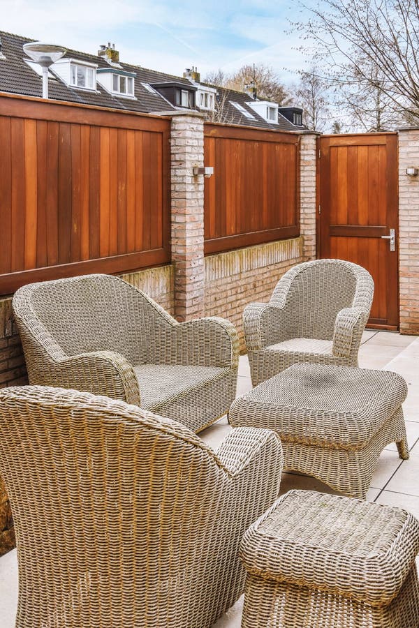 Beautiful veranda design stock photo. Image of decorative - 247495136