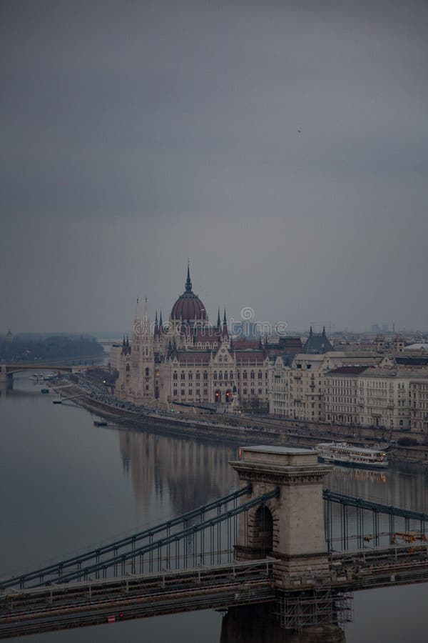 Beautiful Vertical View of Hungarian Parliament Building Stock Image ...