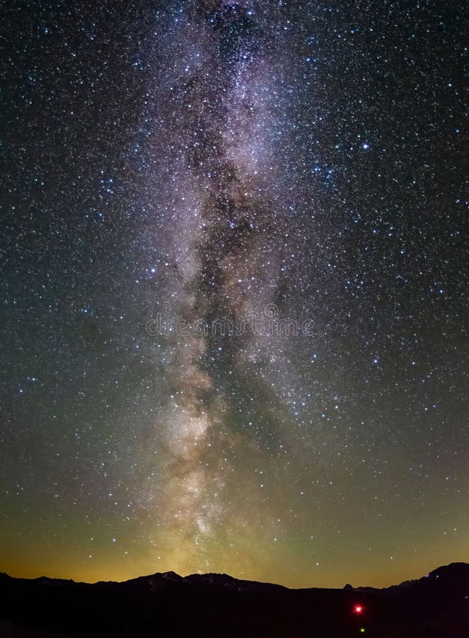 Beautiful Vertical View of a Milky Way- Perfect for Background and ...