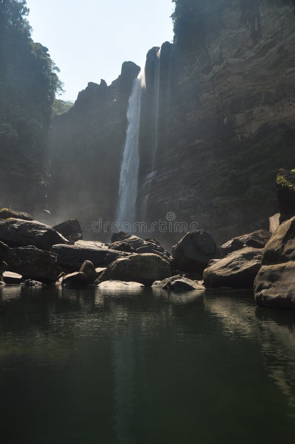 Waterfall stock photo. Image of rocky, beautiful, pool - 136748426