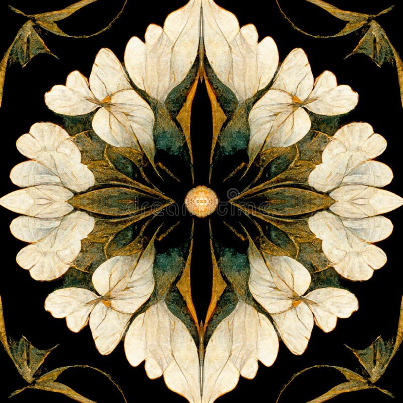 Beautiful Victorian Floral Seamless Pattern Stock Illustration ...