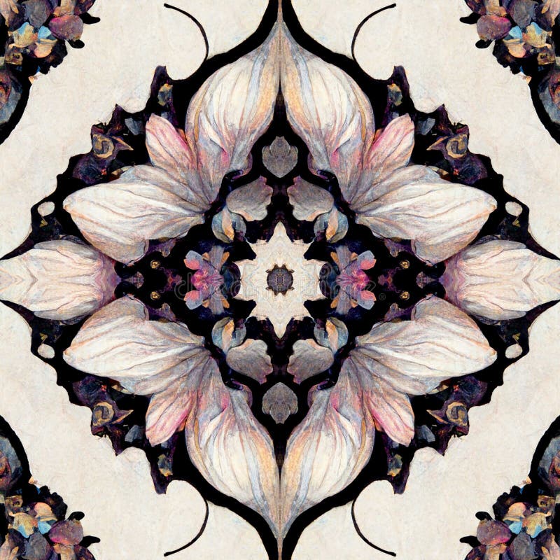 Beautiful Victorian Floral Seamless Pattern Stock Illustration ...