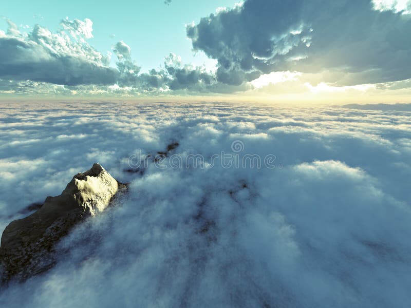 Beautiful View Above Clouds Stock Photo - Image of outdoor, dramatic ...