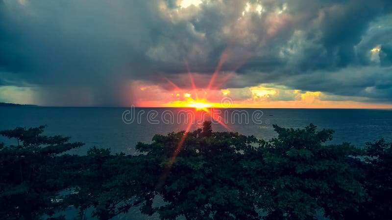 Beautiful View in the Afternoon, while Watching the Sunset Stock Image ...