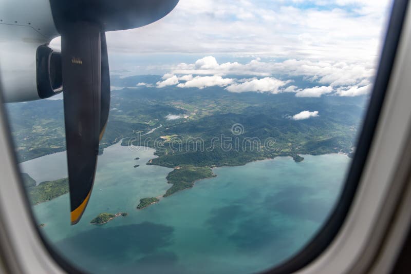 Beautiful View from Airplane Stock Image - Image of airplane, cloud ...