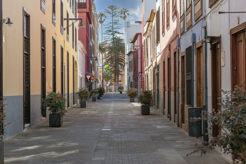 Beautiful View of an Alley of an Old City Stock Image - Image of wall ...
