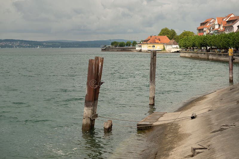 Beautiful View Alongside the Coast of N Lake Constance Under Gray ...