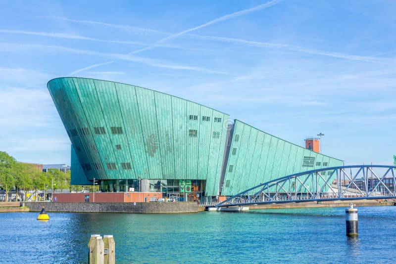 View Of Bridge And Science Center NEMO, Amsterdam, Netherlands ...